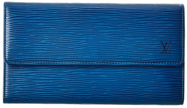 Louis Vuitton Blue Epi Leather International Wallet - ShopStyle