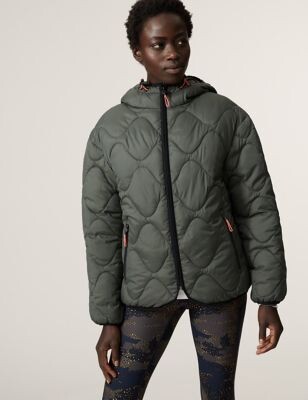 GOODMOVE Quilted Hooded Puffer Jacket - ShopStyle