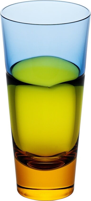 Sghr Sugahara Yellow / Orange Duo Amber Blue Two Tone Fused Glass Tumbler, Small - ShopStyle ...