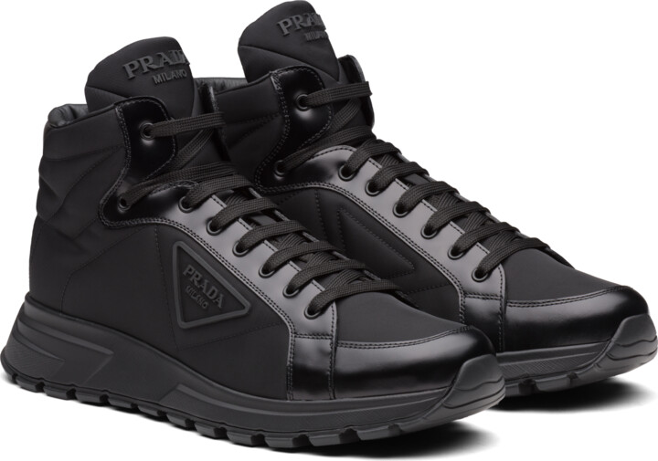 Prada Prax 01 Re-nylon And Brushed Leather Sneakers - ShopStyle