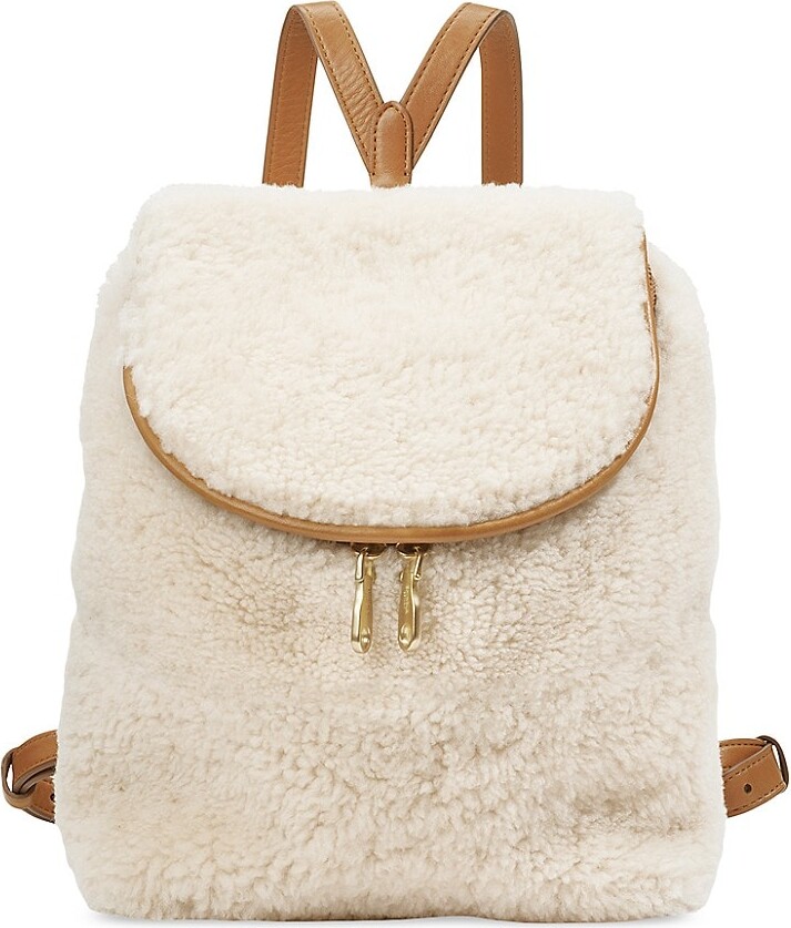 Shinola Women's The Mini Shearling Pocket Backpack - Oat Tan - ShopStyle