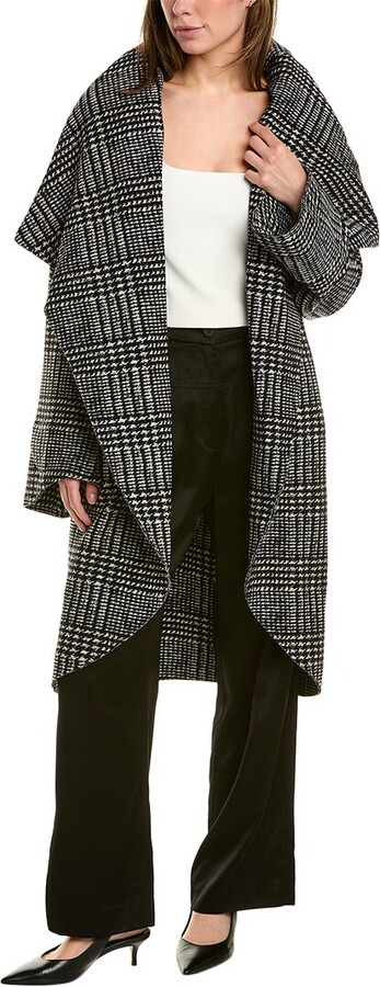 Norma Kamali Bonded Shawl Collar Coat - ShopStyle
