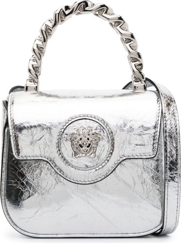 Versace La Medusa metallic leather mini bag - ShopStyle