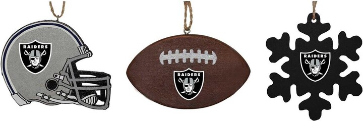 The Memory Company Las Vegas Raiders Three-Pack Helmet, Football and ...