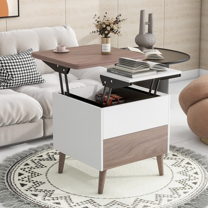 Aoolive Modern Lift Top Extendable Coffee Table, Center Table with ...