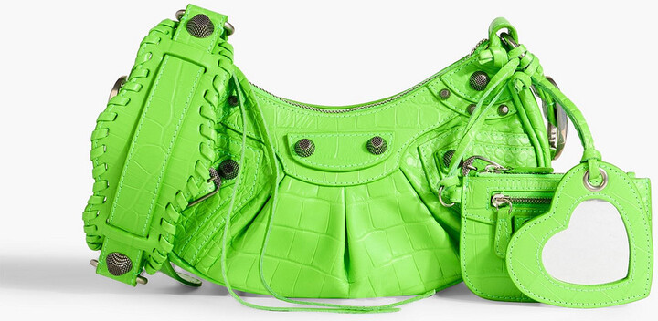 Balenciaga Le Cagole XS croc-effect leather shoulder bag - ShopStyle