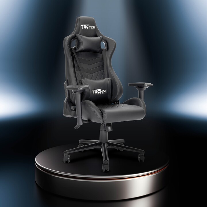 GREATPLANINC PU Leather Ergonomic Swivel Gaming Computer Chairs with 4D ...