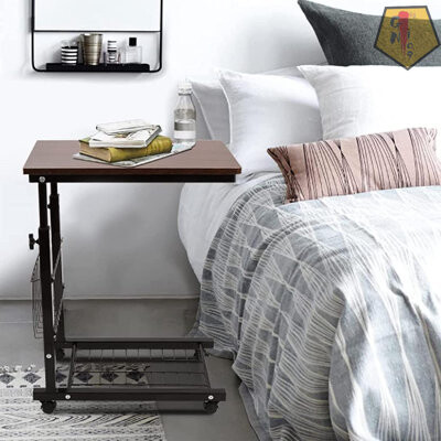 GN109 Sofa Side Table With Wheels Couch Table Slide Under With Storage ...