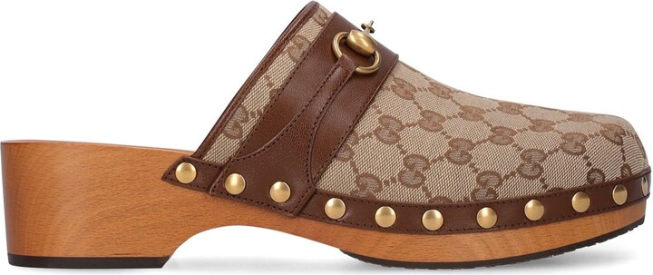 Gucci GG canvas mules - ShopStyle Flip Flop Sandals