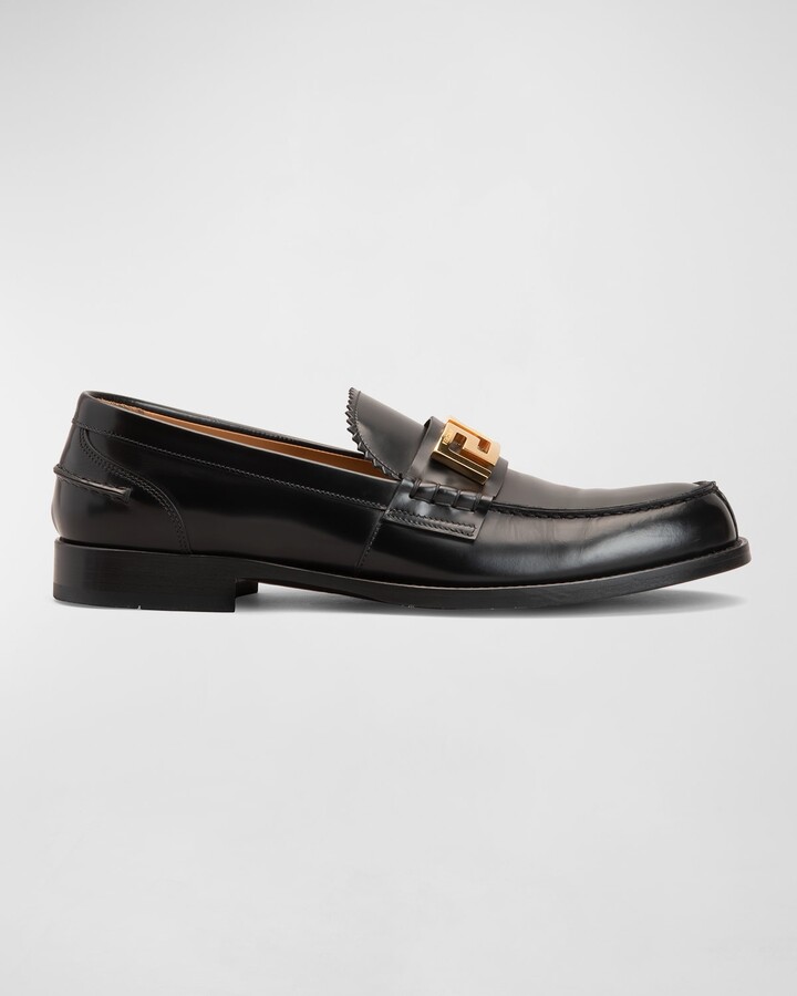 Versace Men's Greca Leather Loafers - ShopStyle