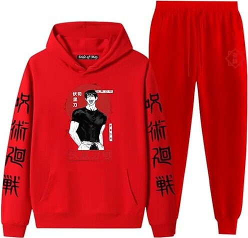 KeepRock Jujutsu Kaisen Hoodie and Sweatpants Set Anime Fushiguro Toji ...