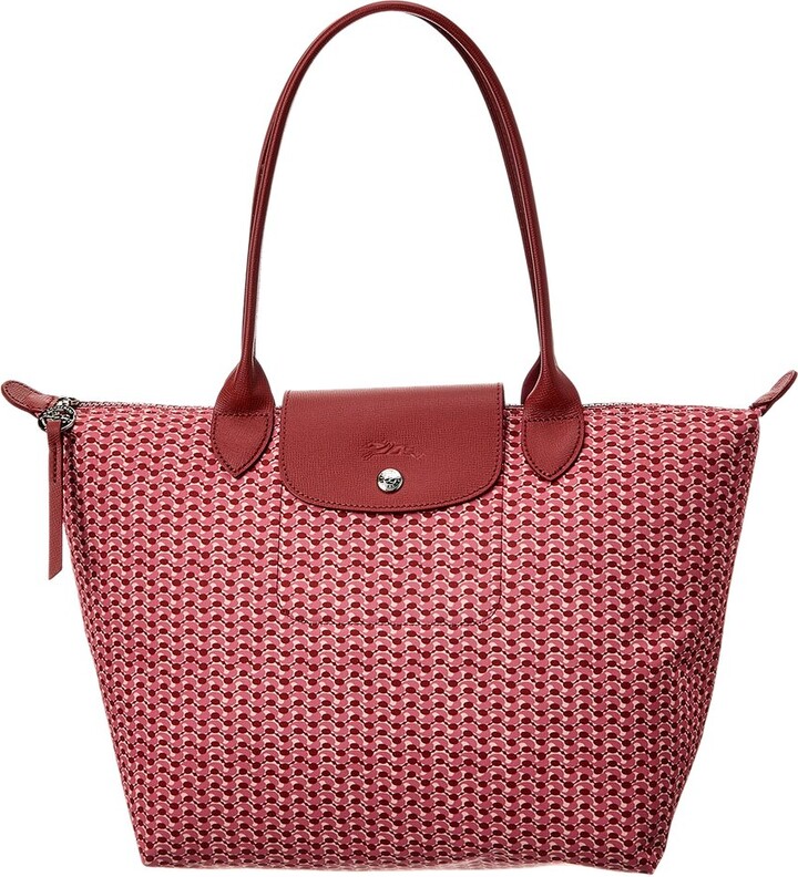 Longchamp Le Pliage Micro Medium Nylon & Leather Long Handle Tote ...