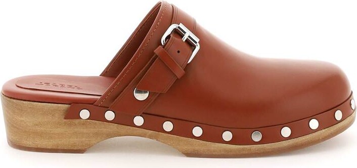 Isabel Marant 'thalie' leather clogs - ShopStyle