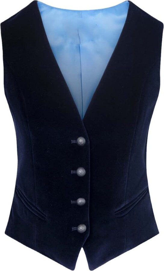 Haitpant Women's Fuchsia fleece V Neck Vest Elegant OL Waistcoat Single ...