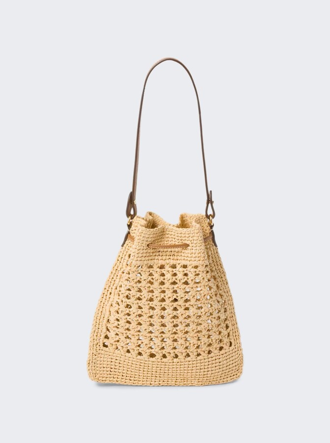 Miu Miu Woven Fabric Mini-bag Beige And Cognac - ShopStyle Tote Bags