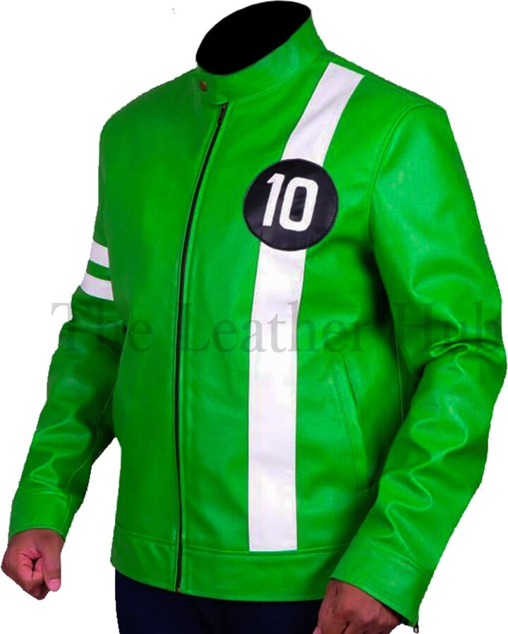 The Leathers Hub Men's Tennyson Alien Swarm Jacket-Ben-10 Jacket adult ...