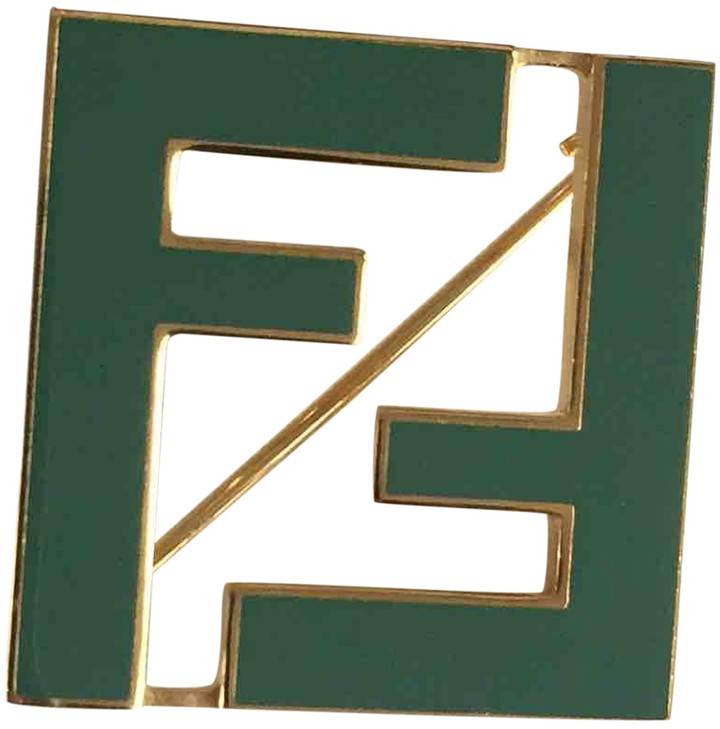 Fendi Green Metal Pins & brooches - ShopStyle Women's Fashion