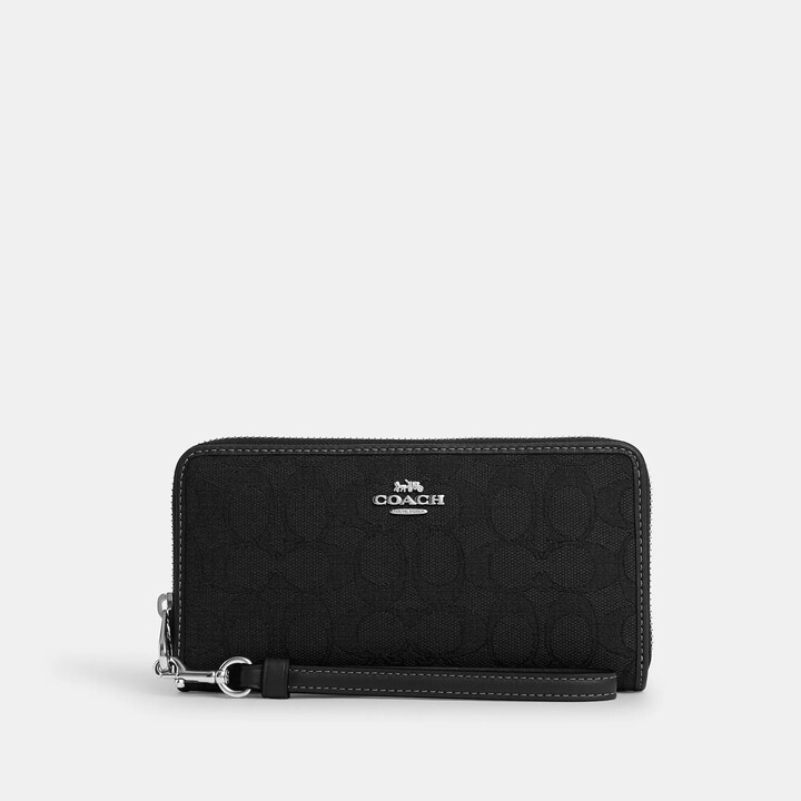 Coach Outlet Long Zip Around Wallet In Signature Jacquard - ShopStyle