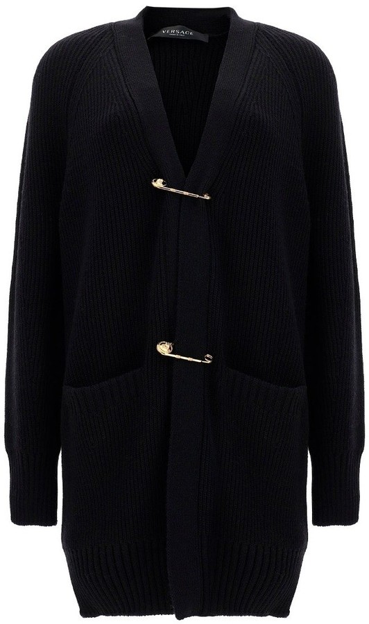 Versace Safety-Pin Knit Cardigan - ShopStyle