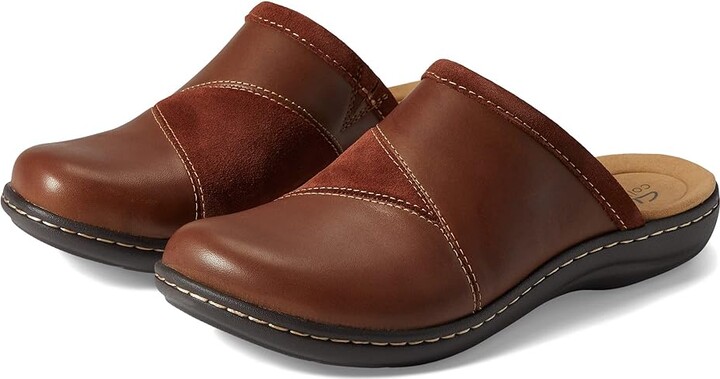 Clarks Laurieann Kyla (Dark Tan Combi) Women's Clog/Mule Shoes ...