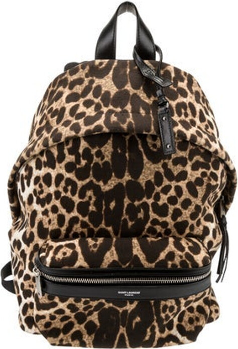 Saint Laurent Leopard Print City Backpack - ShopStyle