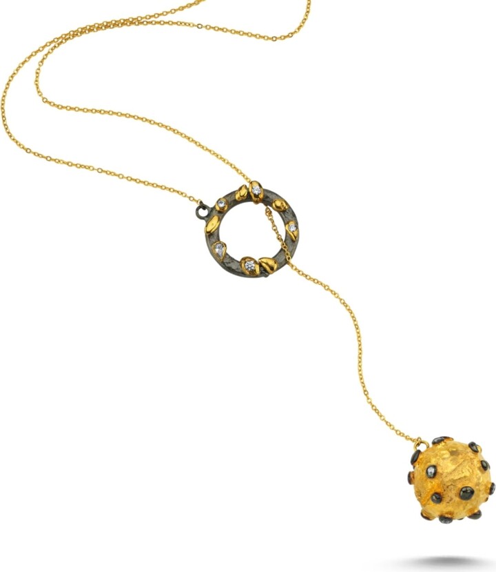 Volonte Women's Gold Full Moon Mace Necklace- Shiny - ShopStyle