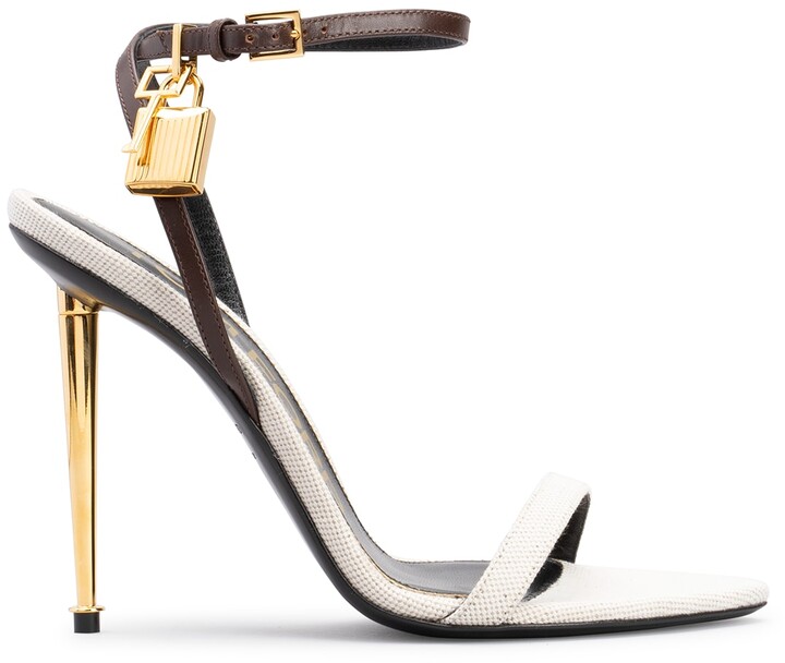 Tom Ford Lock 105mm Bicolor Ankle-Strap Sandals - ShopStyle