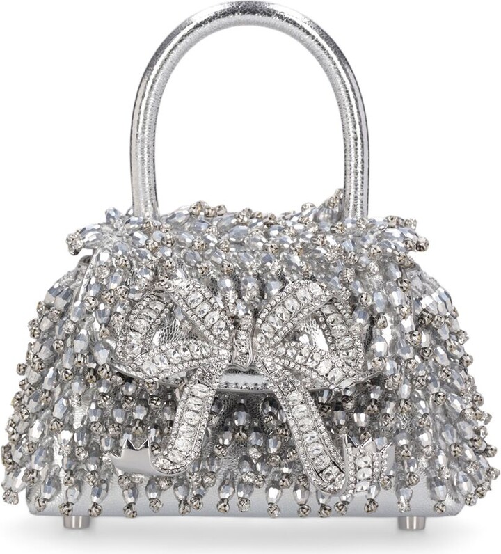 Self-Portrait Micro embellished bow top handle bag - ShopStyle