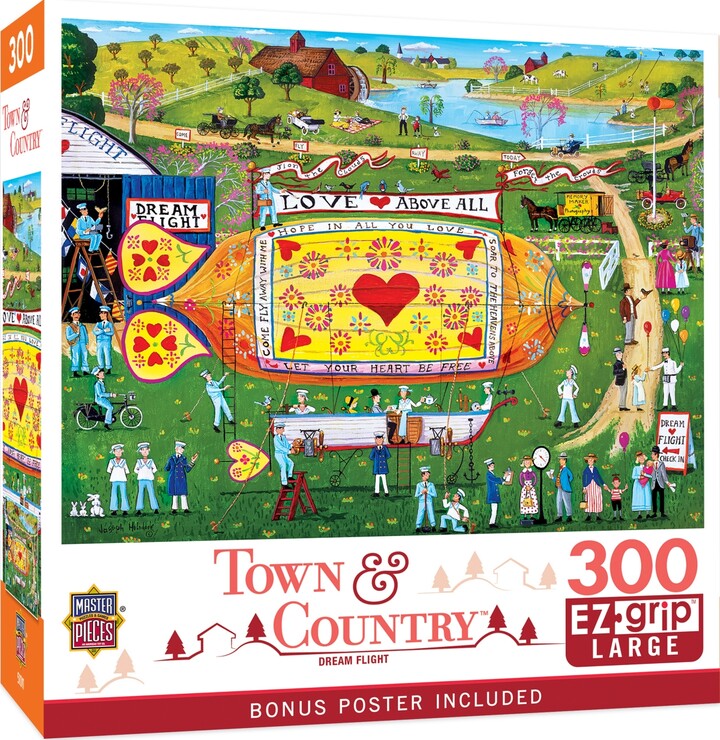 Masterpieces Puzzles Town & Country - Dream Flight 300 Piece Adult ...
