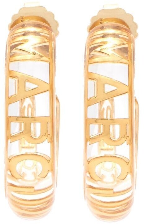 Marc Jacobs The Logo hoop earrings - ShopStyle