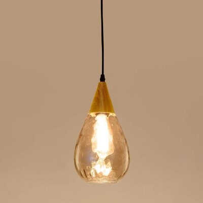 Orren Ellis Industrial Glass Pendant Light For Kitchen Island, Modern ...