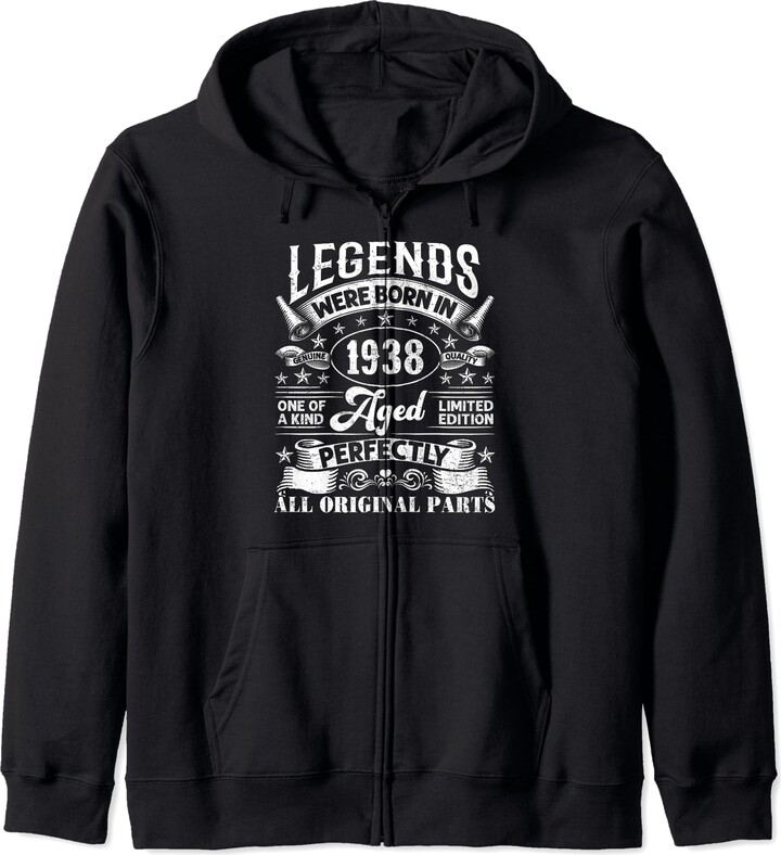 CAT Vintage 1938 86th Birthday Decorations Men Women 86 Year Old Zip Hoodie - ShopStyle