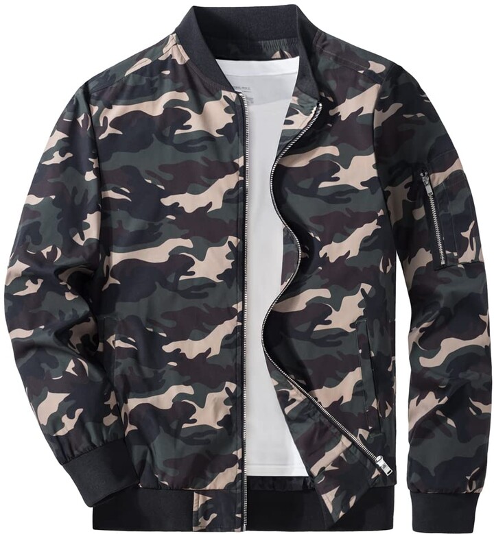 KEFITEVD Men Casual Lightweight Jacket Summer Thin Baseball Jackets ...