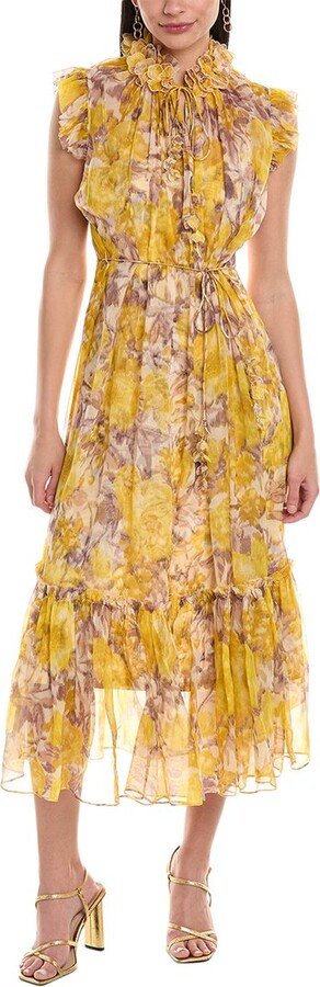 Zimmermann High Tide Silk Midi Dress - ShopStyle