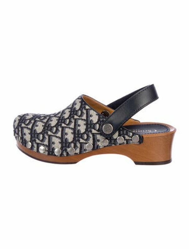 Christian Dior Diorquake Oblique Clogs Floral Print Slingback Pumps ...