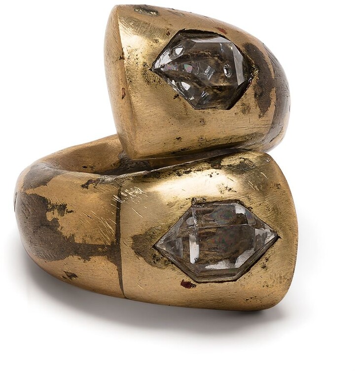 Parts of Four Big Twisted Druid ring - ShopStyle