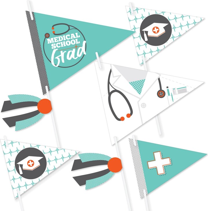 Big Dot Of Happiness Medical School Grad Triangle Doctor Party Props ...