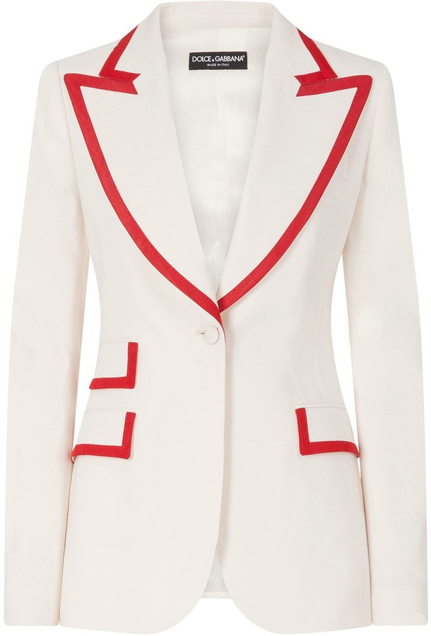 Dolce & Gabbana Contrast Trim Blazer - ShopStyle