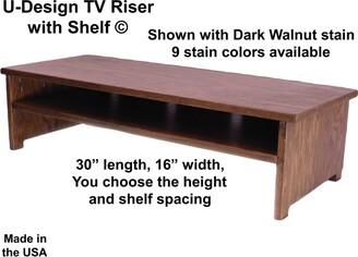 Etsy Tv Riser With Shelf, 30" Length, 16" Width, You Choose Height ...
