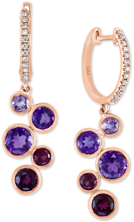 Lali Jewels Multi-Gemstone (2-1/2 ct. t.w.) & Diamond (1/10 ct. t.w ...