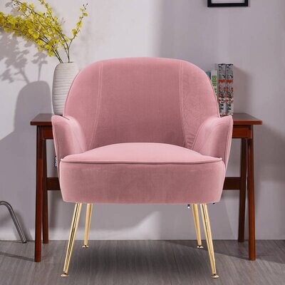 Shenzhou Modern Soft Velvet Material Brown Ergonomics Accent Chair ...