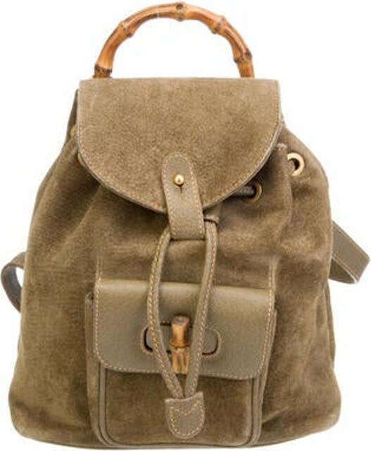 Gucci Suede Bamboo Backpack - ShopStyle