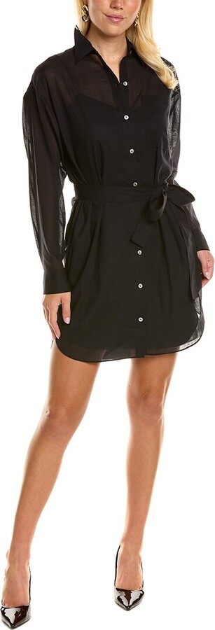 Theory Oversized Airy Wool-Blend Shirtdress - ShopStyle Day Dresses
