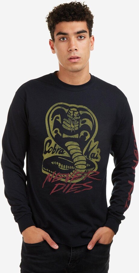 Cobra Kai Never Dies Logo Mens Long Sleeve T-shirt - ShopStyle