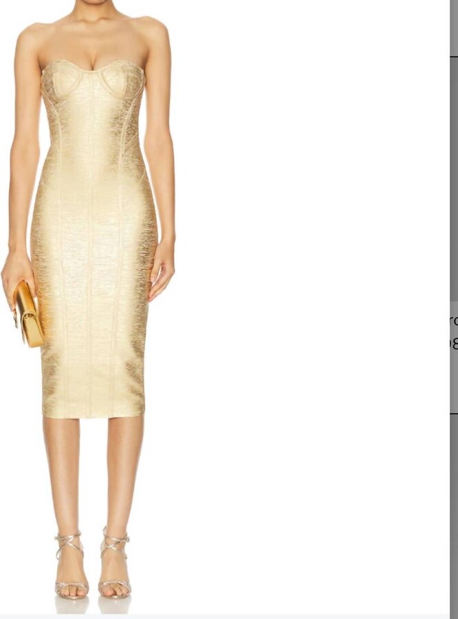 retrofete Charlize Dress In Gold - ShopStyle