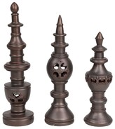 WILLOW ROW Tall Bronze Decorative Finials Shelf & Table Decor - Set of ...