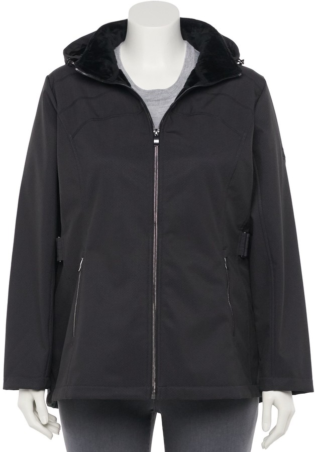 ZeroXposur Plus Size Hooded Water-Resistant Softshell Jacket - ShopStyle