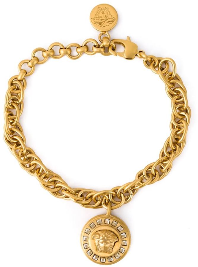 Versace chain links medallion bracelet - ShopStyle Women's Fashion