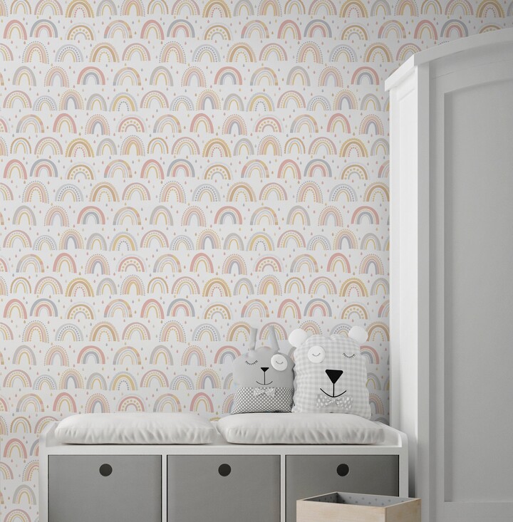 Dunelm Over The Rainbow Natural Wallpaper Brown - ShopStyle