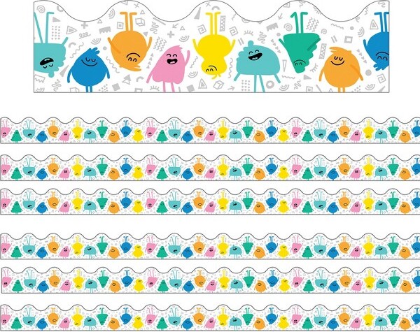 Carson Dellosa Education Happy Friends Scalloped Border, 39 Feet Per ...